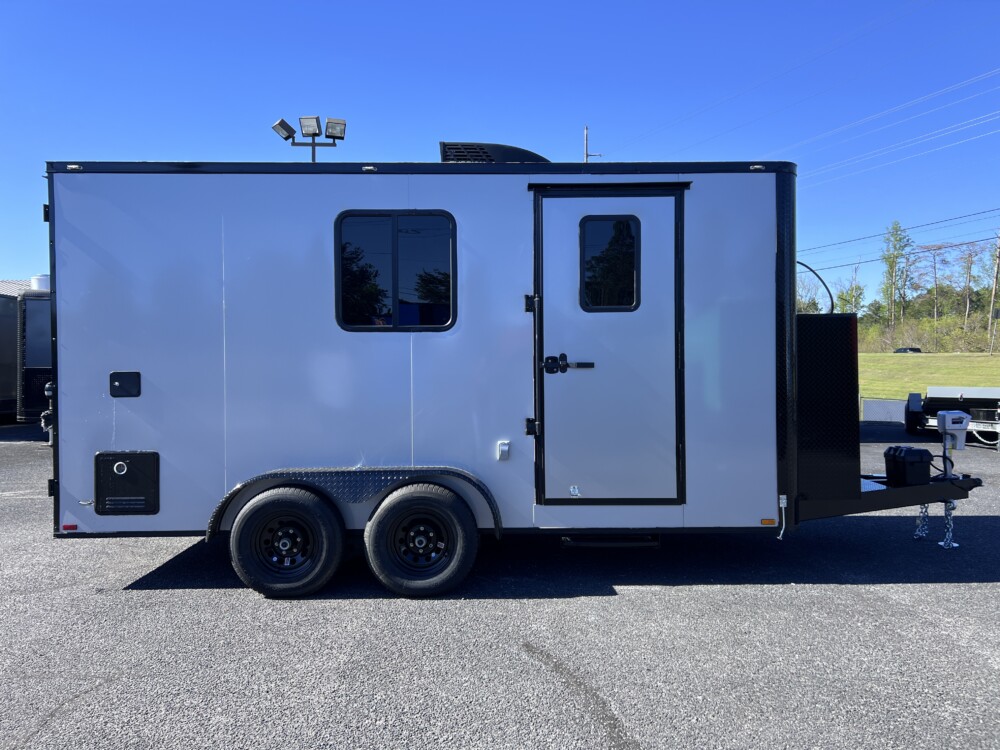 7x16 Silverfrost Blackout Pet Grooming Trailer | Spacious & Solar ...