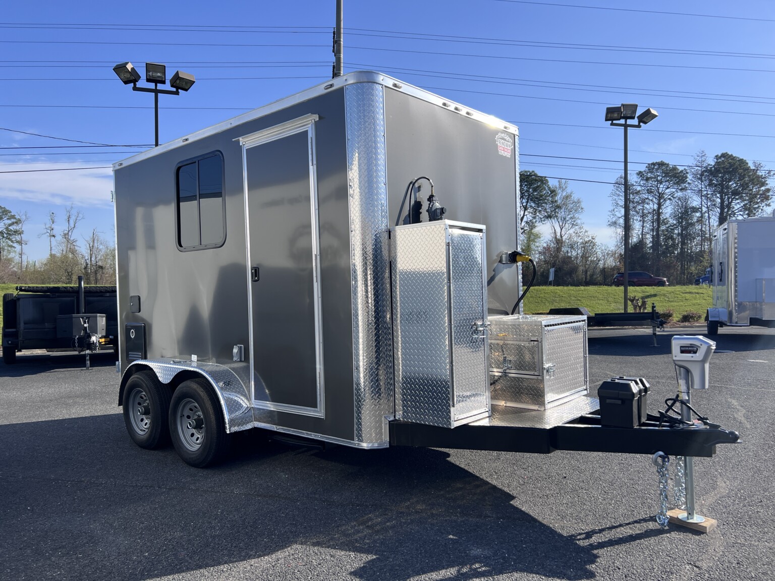 7x12 TA Charcoal Pet Grooming Trailer | Mobile Grooming Trailers for ...