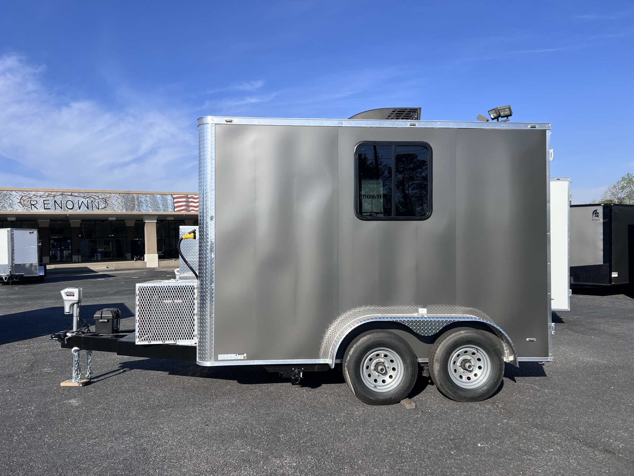 7x12 TA Charcoal Pet Grooming Trailer | Mobile Grooming Trailers for ...