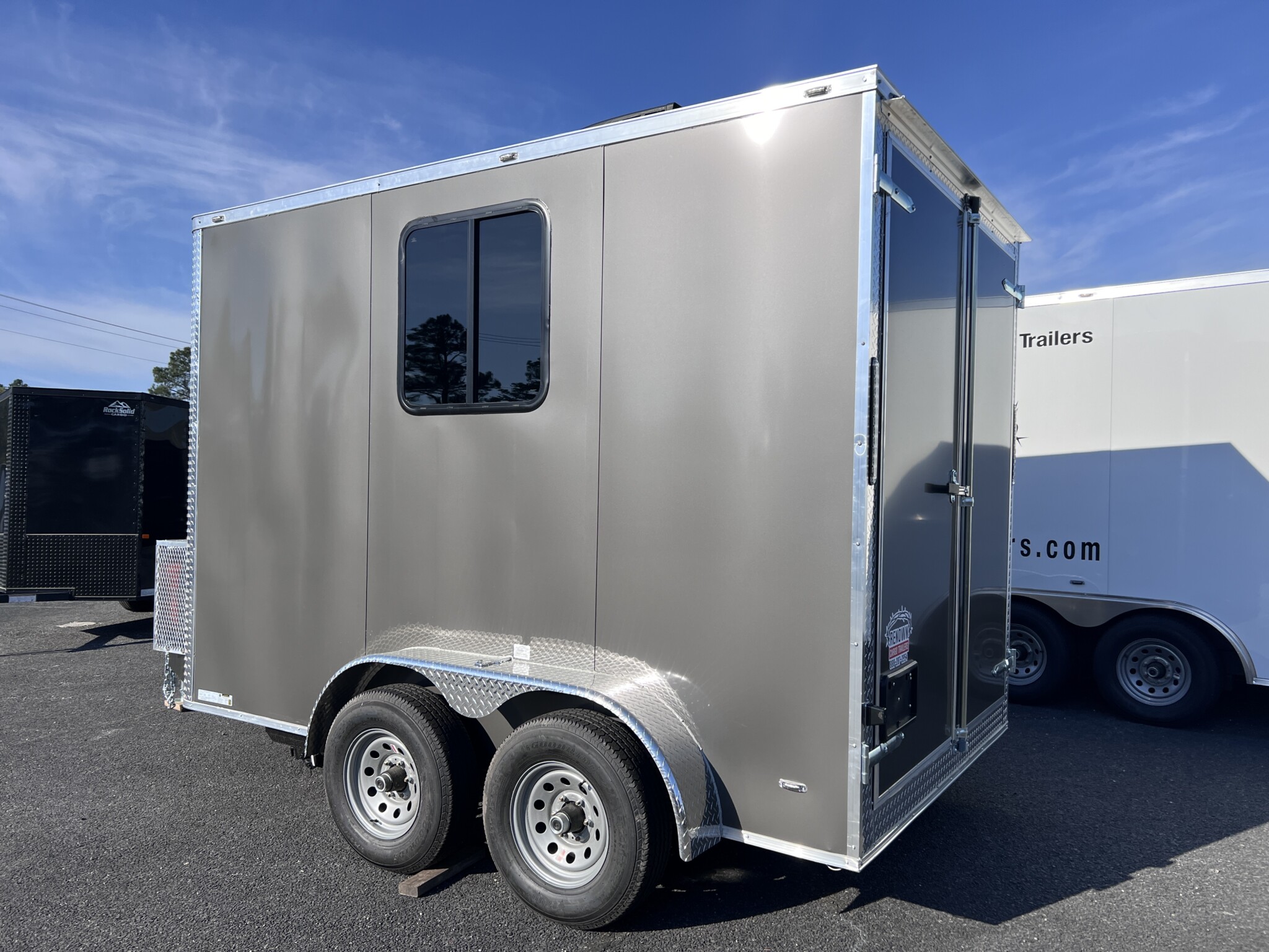 7x12 TA Charcoal Pet Grooming Trailer | Mobile Grooming Trailers for ...