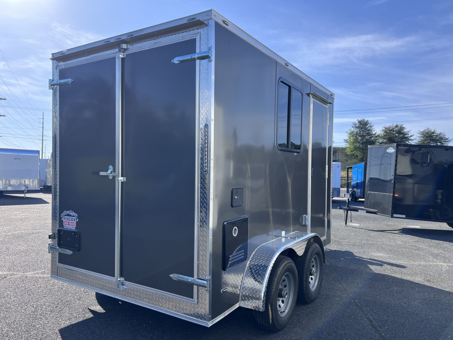 7x12 TA Charcoal Pet Grooming Trailer | Mobile Grooming Trailers for ...