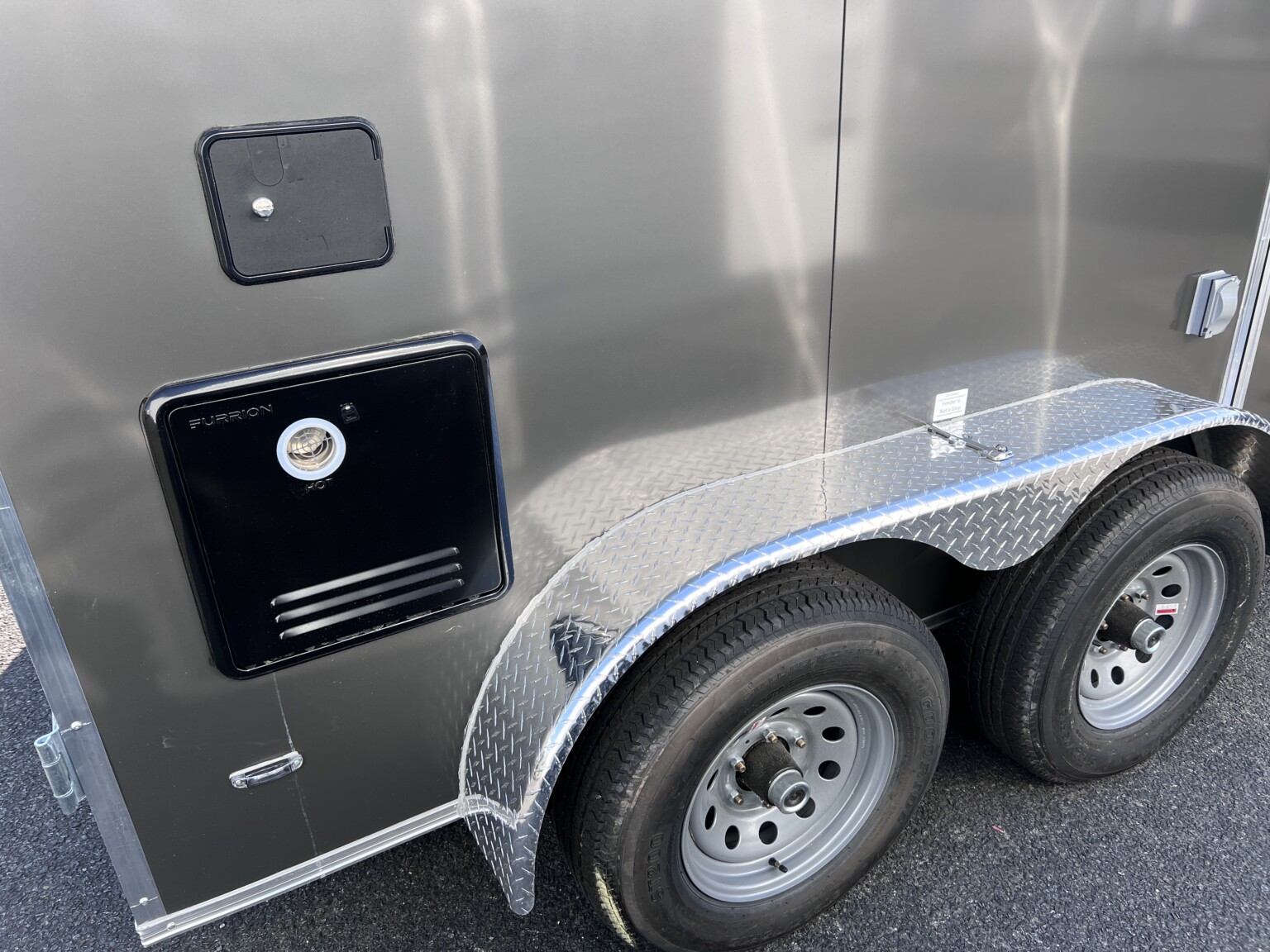 7x12 TA Charcoal Pet Grooming Trailer | Mobile Grooming Trailers for ...