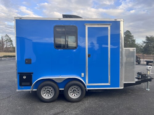 7x12 TA Blue Pet Grooming Trailer | Mobile Grooming with Solar & Pro ...