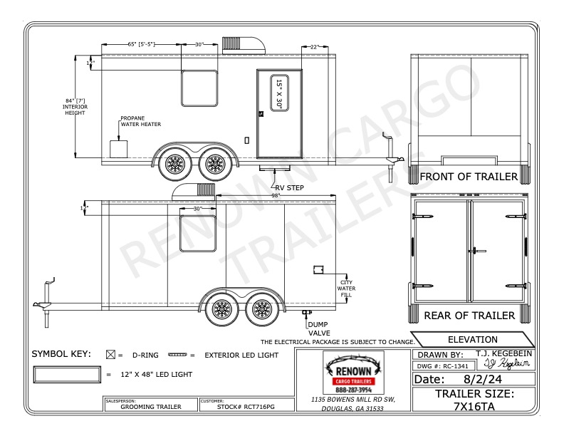 Grooming Trailer Floor Plans | Customized Trailers Floor Plans