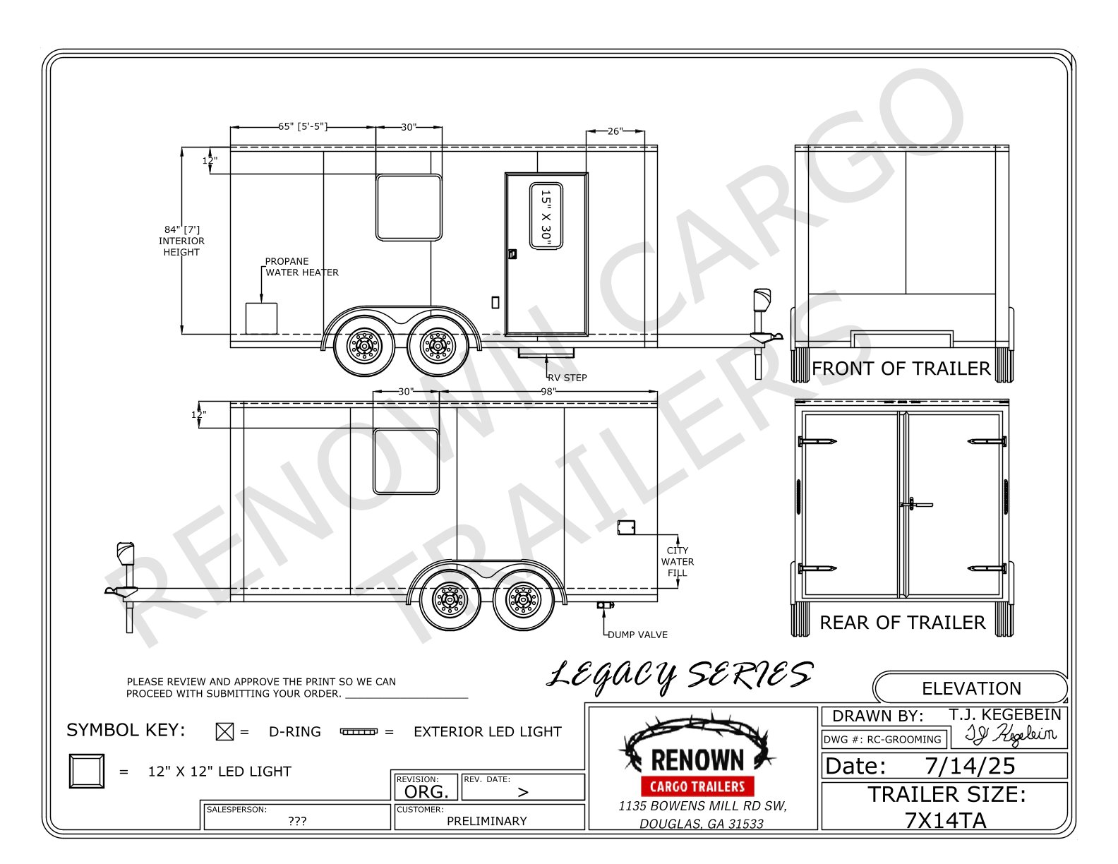 Grooming Trailer Floor Plans | Customized Trailers Floor Plans